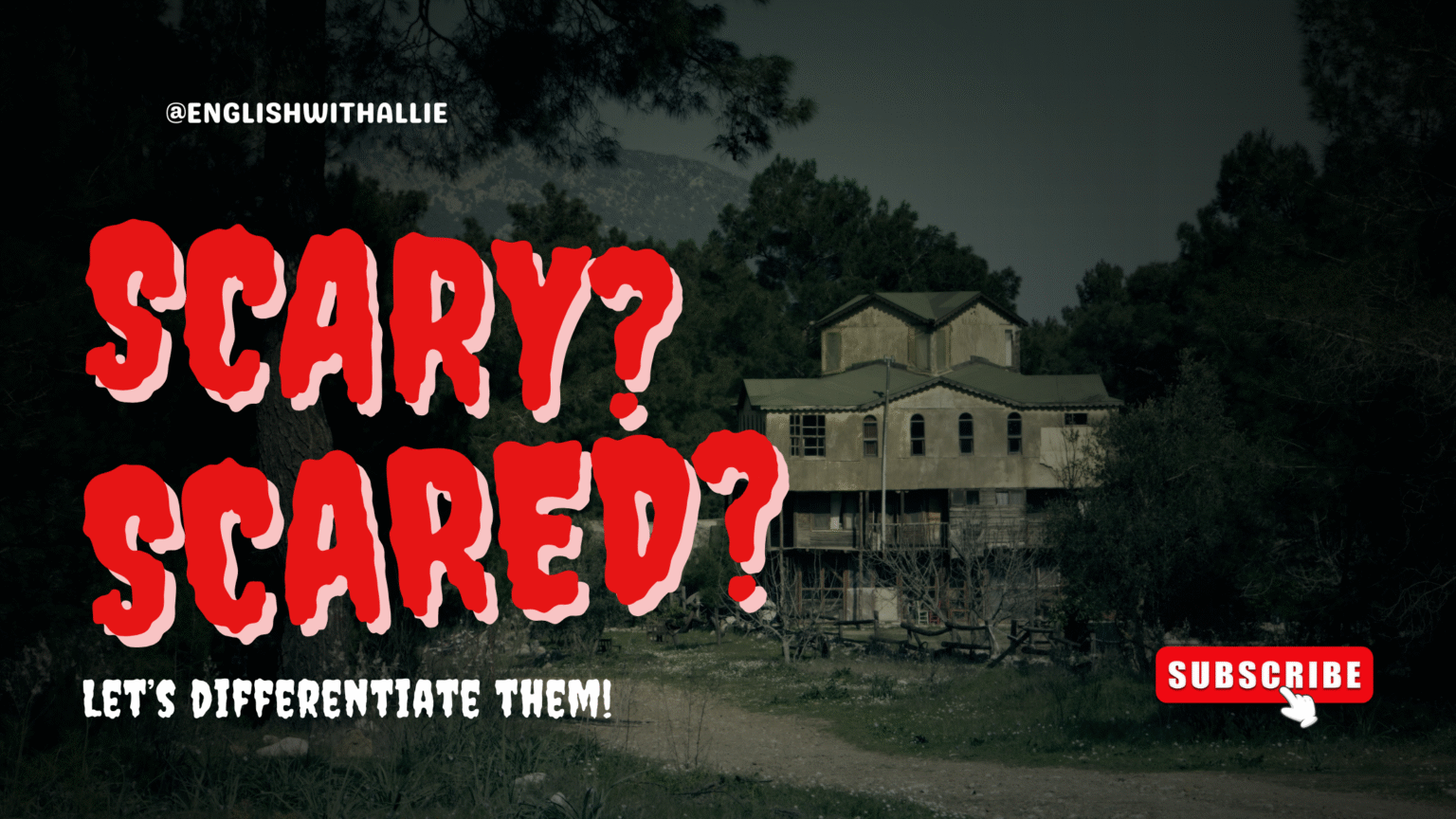 【8割が間違える！】I am scared とI am scaryはなにが違う？ | English With Allie